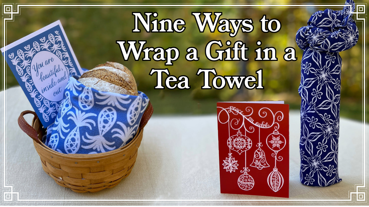 Nine ways to wrap gifts with one of our gorgeous tea towels, complete ...