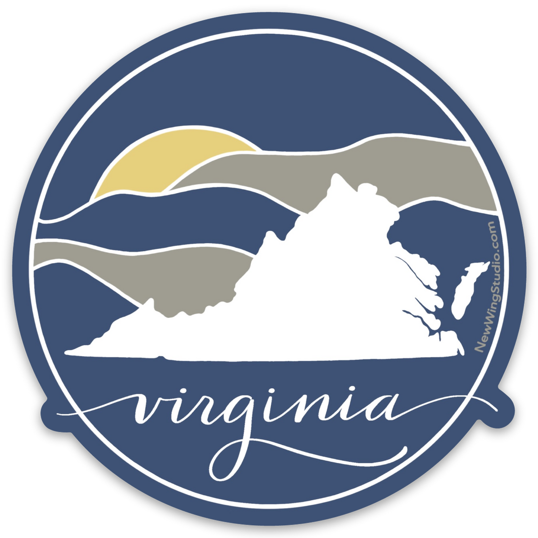 Virginia Mountains STICKER – New Wing Studio