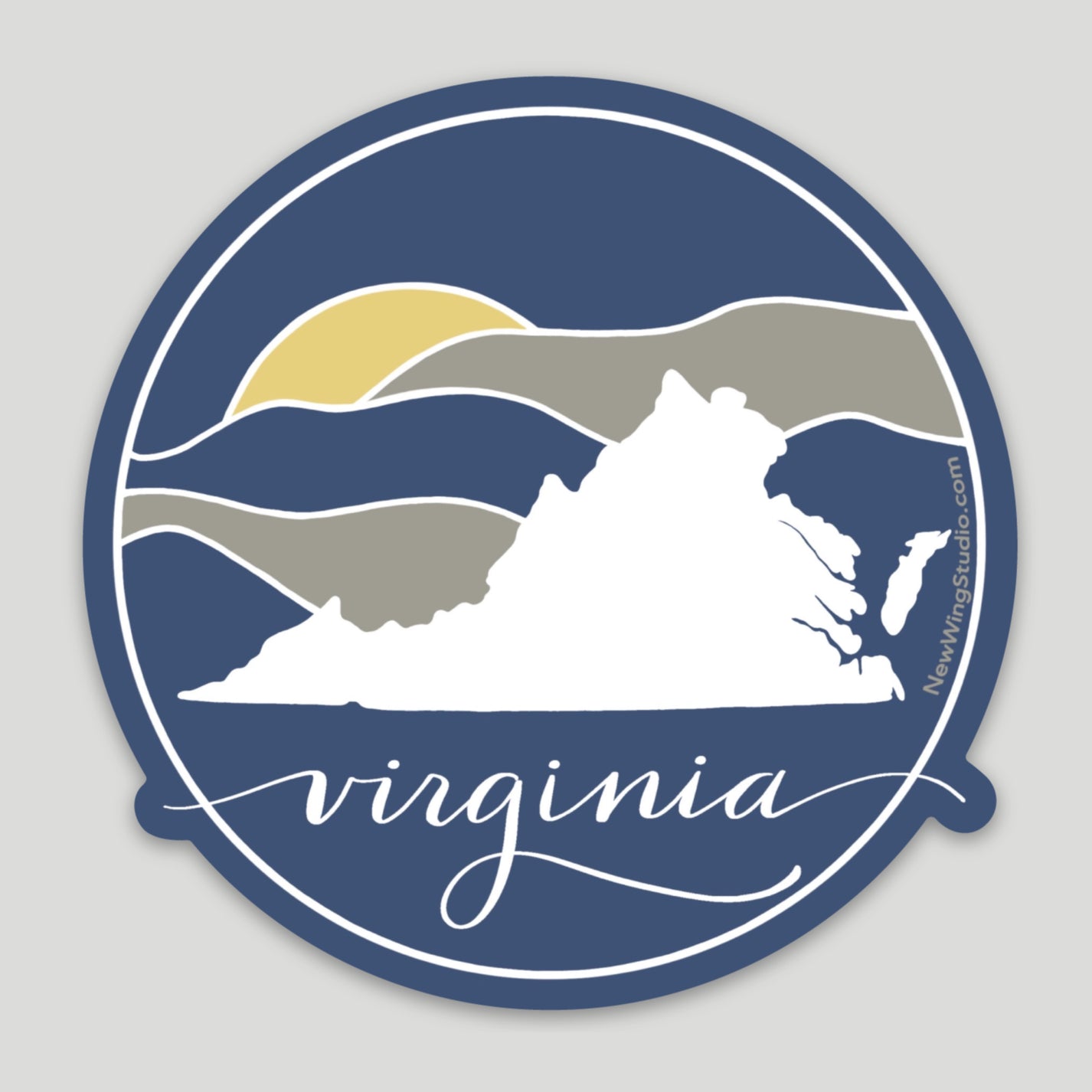 Virginia Mountains STICKER – New Wing Studio